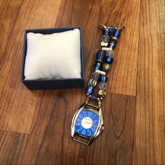 Nordstrom | Jewelry | Narmi Interchangeable Bracelet Blue Beaded Watch ...